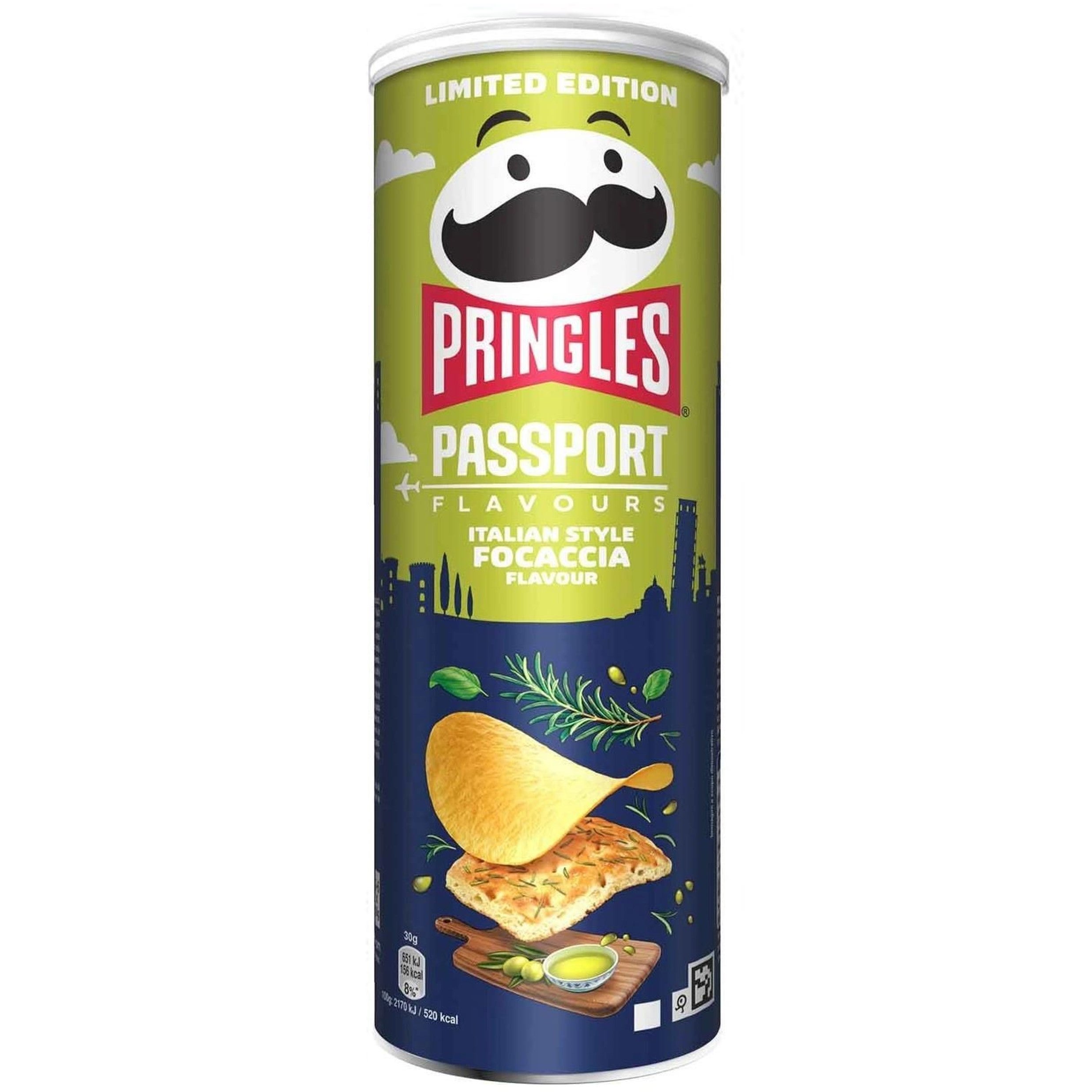 Pringles Passport flavors Italian style Focaccia potato Chips 165g ...