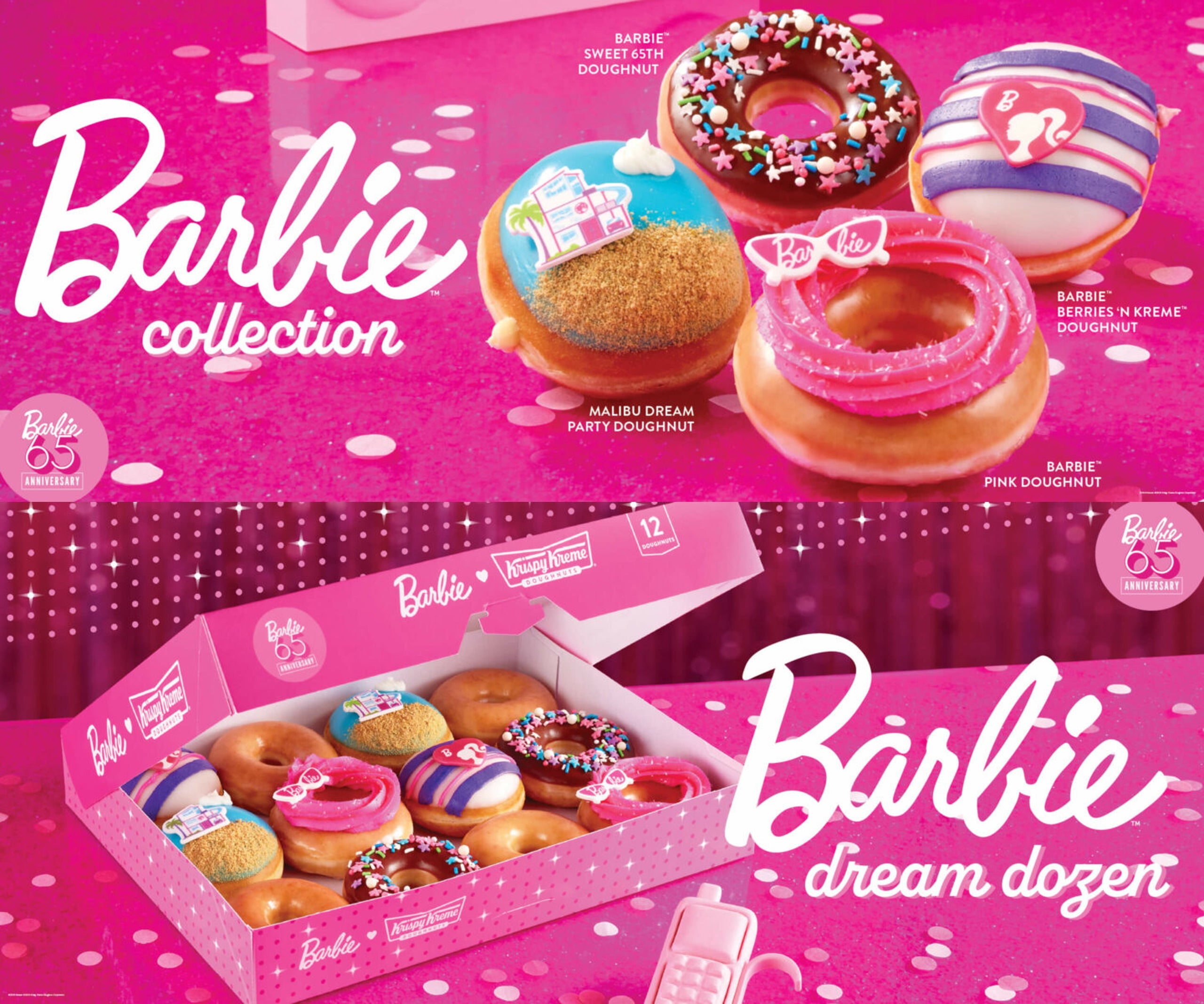 Krispy Kreme Barbie Collection 12 Pack | Limestone Exotic Soda & Snacks